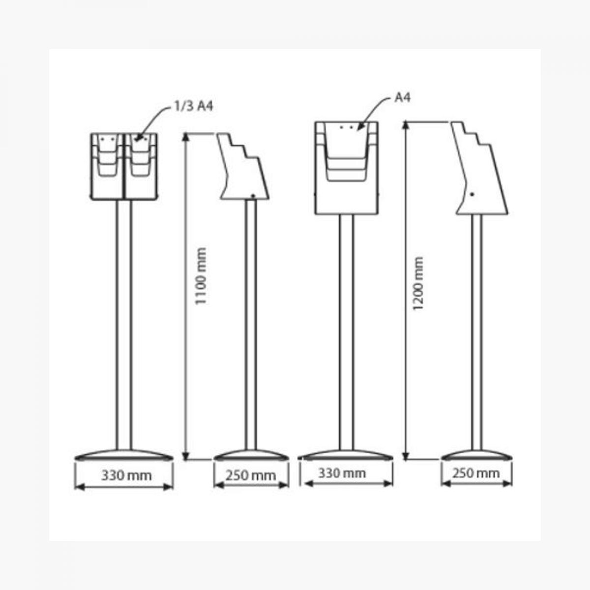 Stalak za letke i brošure podni kaskadni | Cijena | Ponuda | Akcija